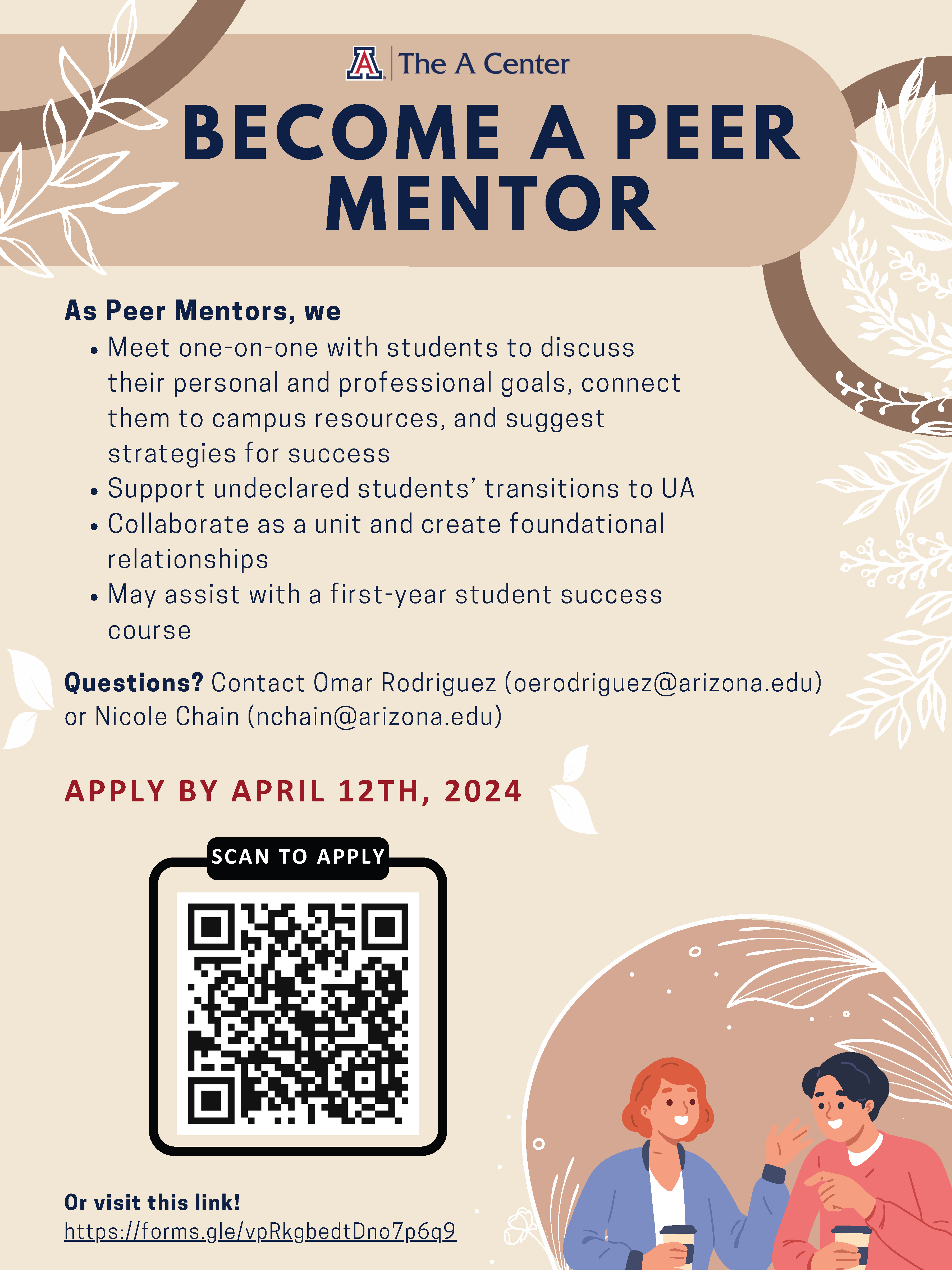 Peer Mentor Applications Open Now! | The A Center